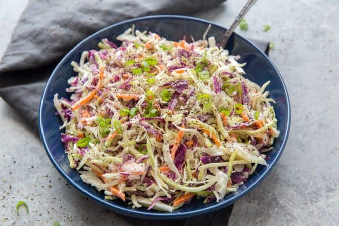 4 Ingredients KETO Coleslaw Recipe - KetoConnect